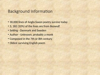 intro_to_beowulf-2.ppt of literature in english | PPT