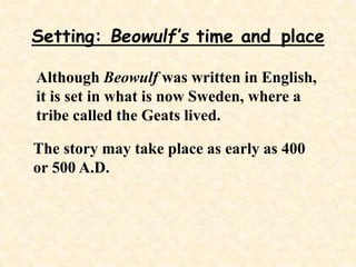 Introduction to Beowulf Powerpoint Presentation.ppt
