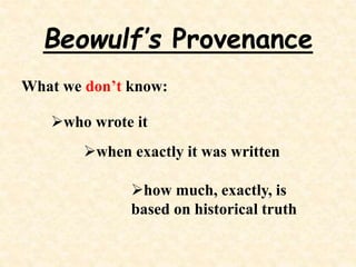 Introduction to Beowulf Powerpoint Presentation.ppt