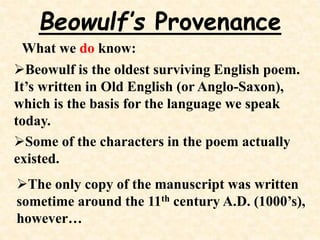 Introduction to Beowulf Powerpoint Presentation.ppt