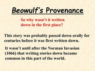 Introduction to Beowulf Powerpoint Presentation.ppt