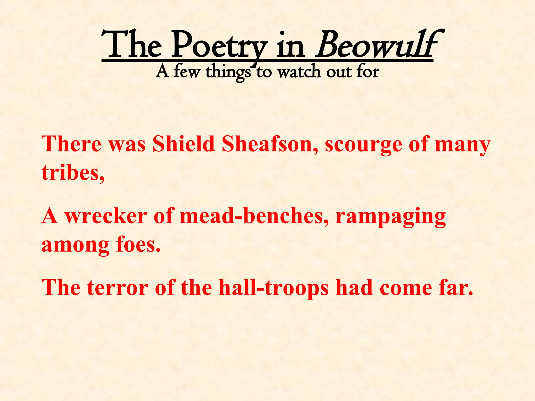 A short Introduction to the poem Beowulf | PPT
