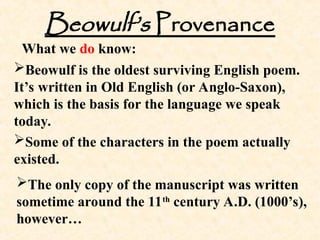 A short Introduction to the poem Beowulf | PPT