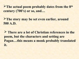 A short Introduction to the poem Beowulf | PPT