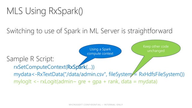 Intro to big data analytics using microsoft machine learning server ...
