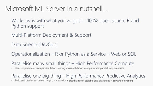 Intro to big data analytics using microsoft machine learning server ...