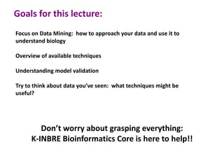 Introduction to Data Mining / Bioinformatics | PDF