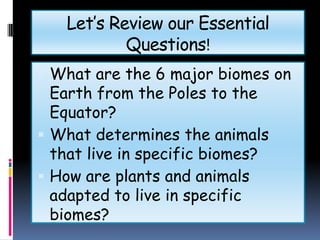 Intro To Biomes | PPTX | Geography | Science