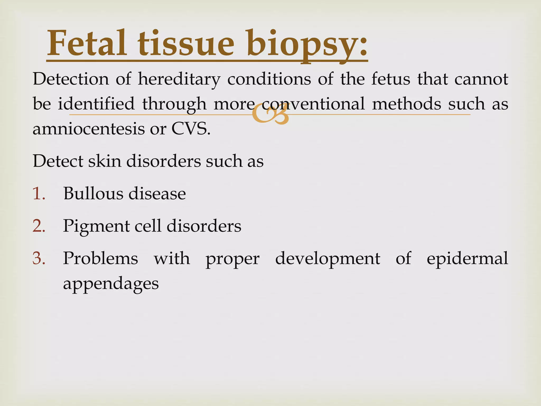 prenatal Diagnosis of genetic Disorders | PPTX