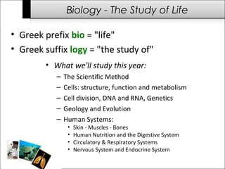 Intro to Life Science & Biology | PPT