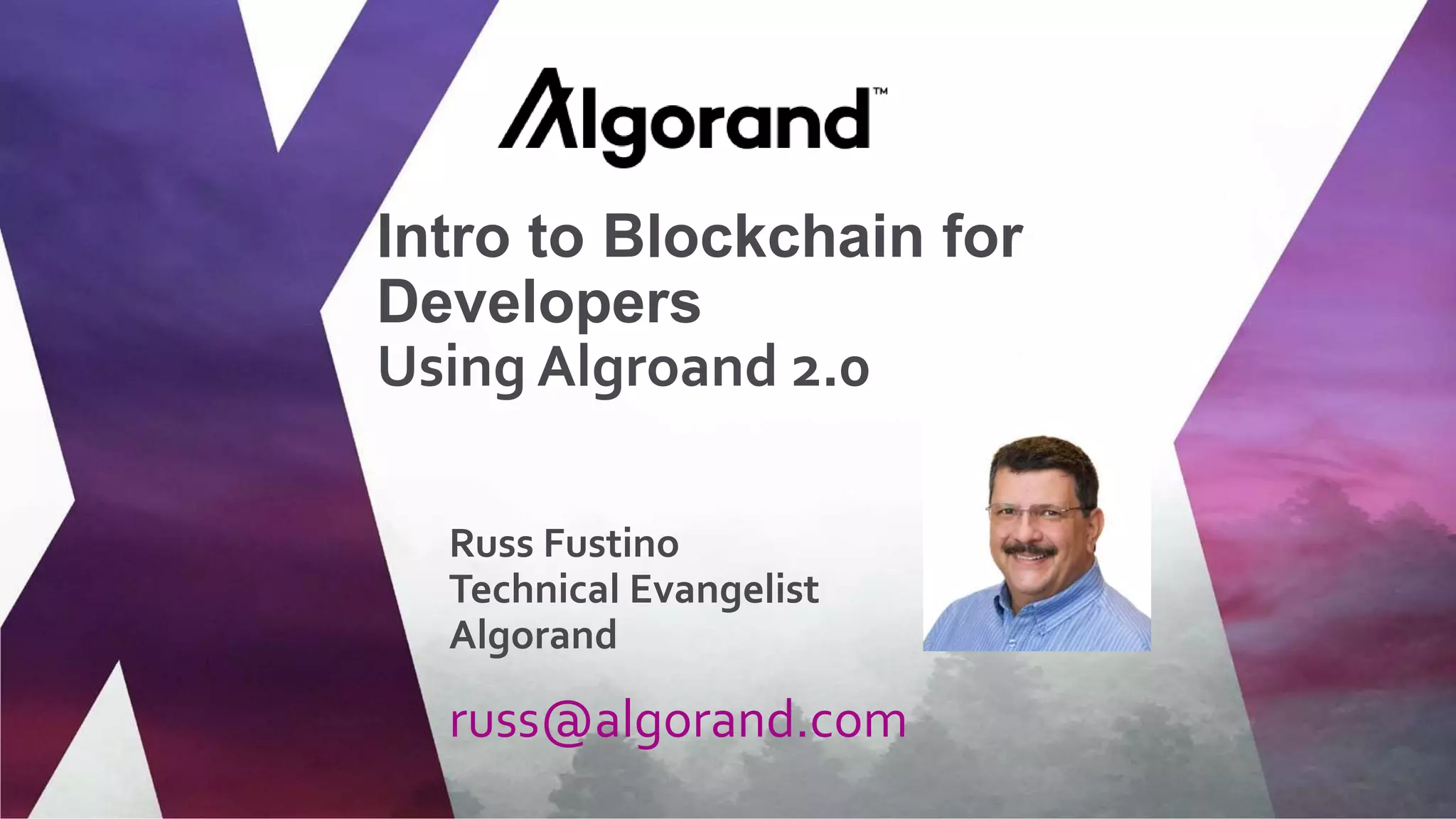 Intro To Blockchain For Developers Using Algorand 20 Ppt 1323