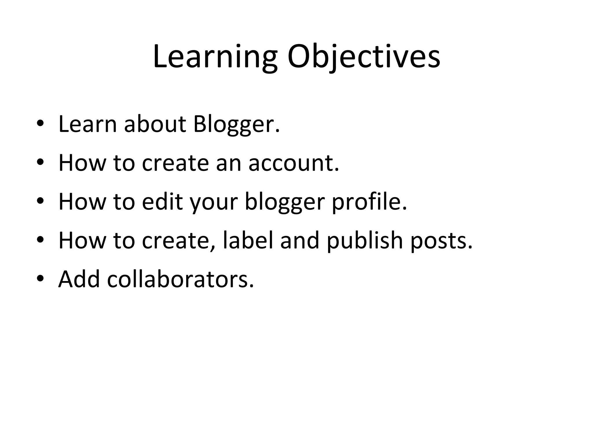 Introduction to Blogger | PPT