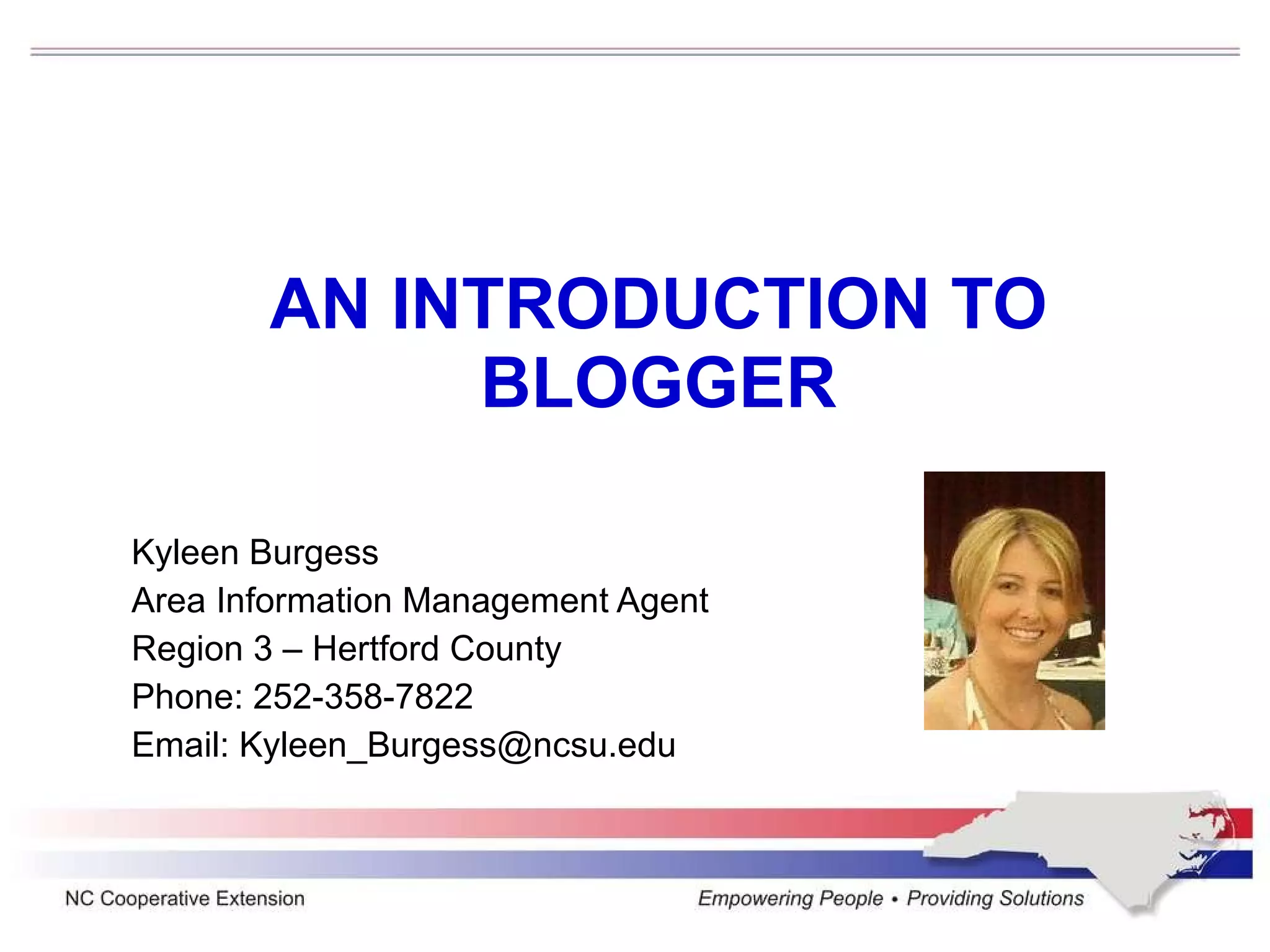 Introduction to Blogger | PPT | Internet for Beginners | Internet