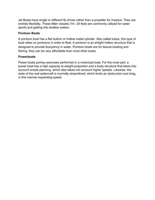 Intro to boat types | PDF