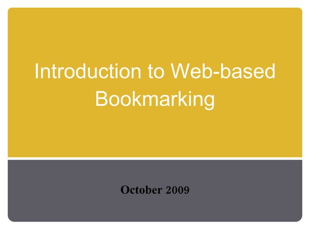 Intro To Bookmarking | PPT | Internet for Beginners | Internet