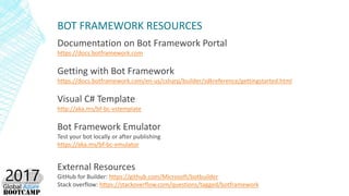 Introduction to BOT Framework- Global Azure Bootcamp 2017 | PPT