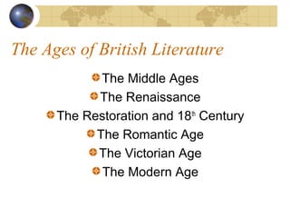 Intro to british lit and middle ages | PPT