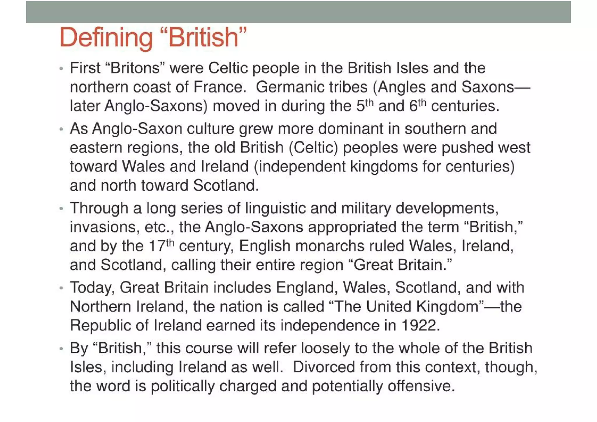 Intro To British Lit Survey II | PPT