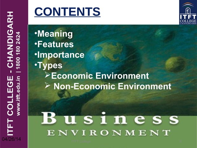 ITFT - Intro to business environment | PPT