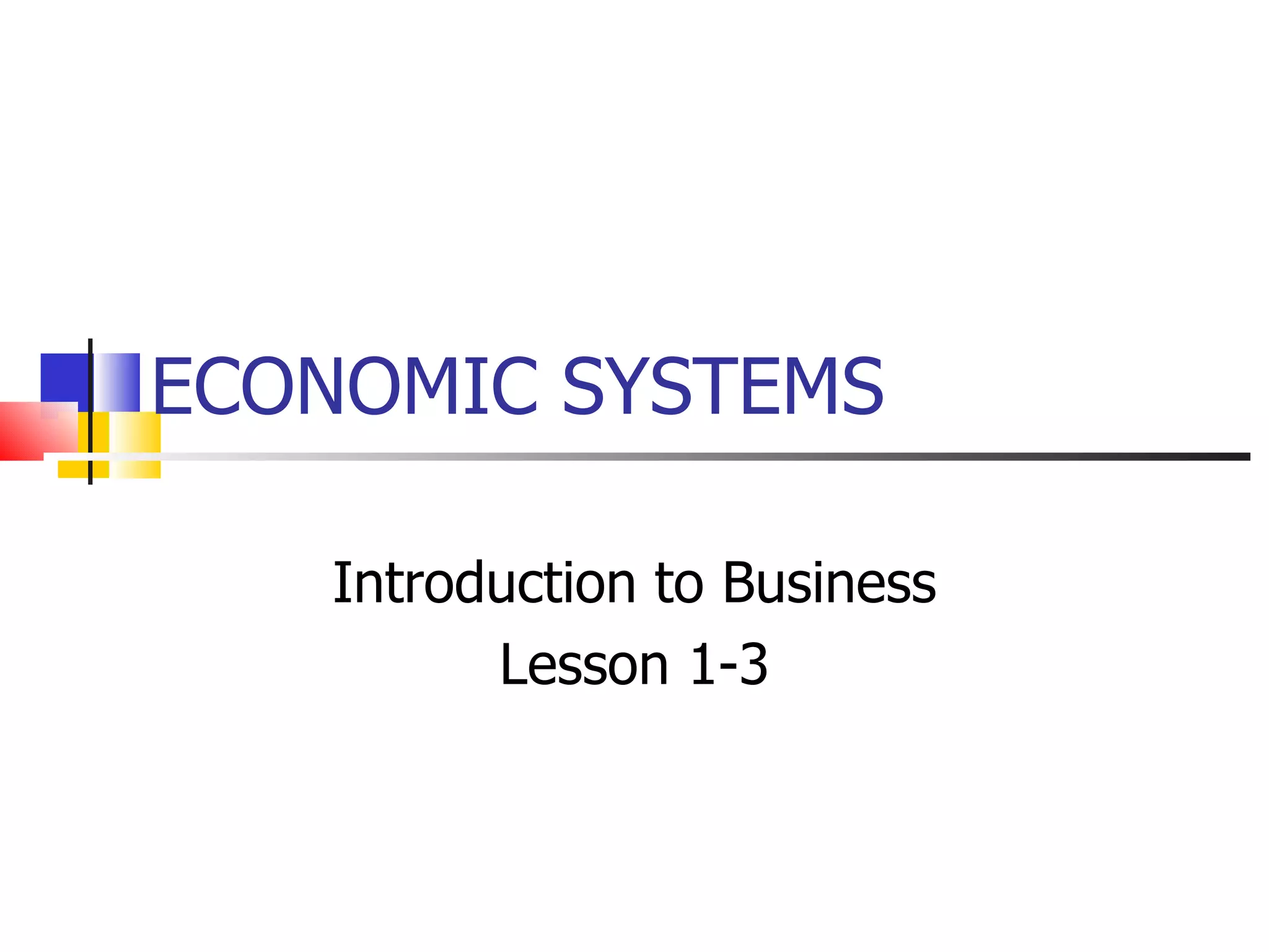 Intro To Business; Lesson 1 3 | PPT | Business | Business and Finance