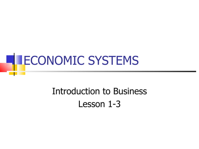 Intro To Business; Lesson 1 3 | PPT