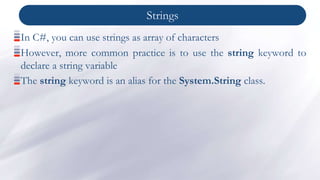 Intro to C# - part 2.pptx emerging technology | PPT