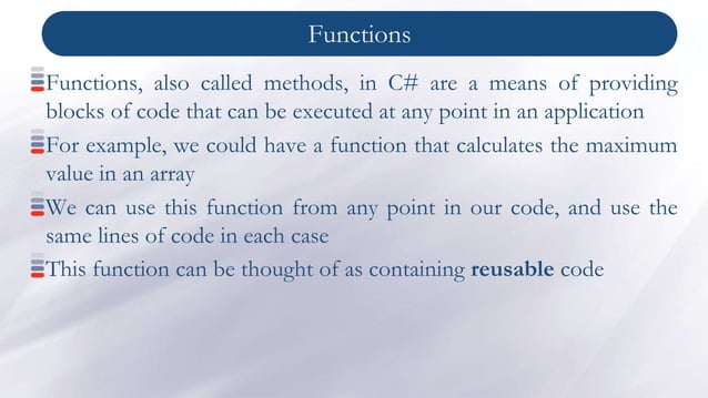 Intro to C# - part 2.pptx emerging technology | PPT | Free Download