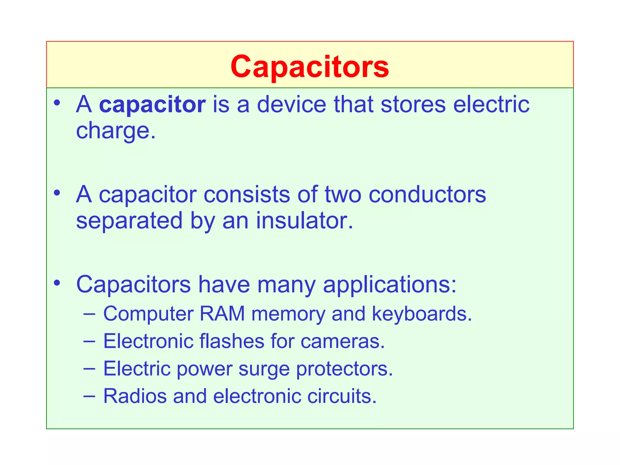 Intro To Capacitors | PPT