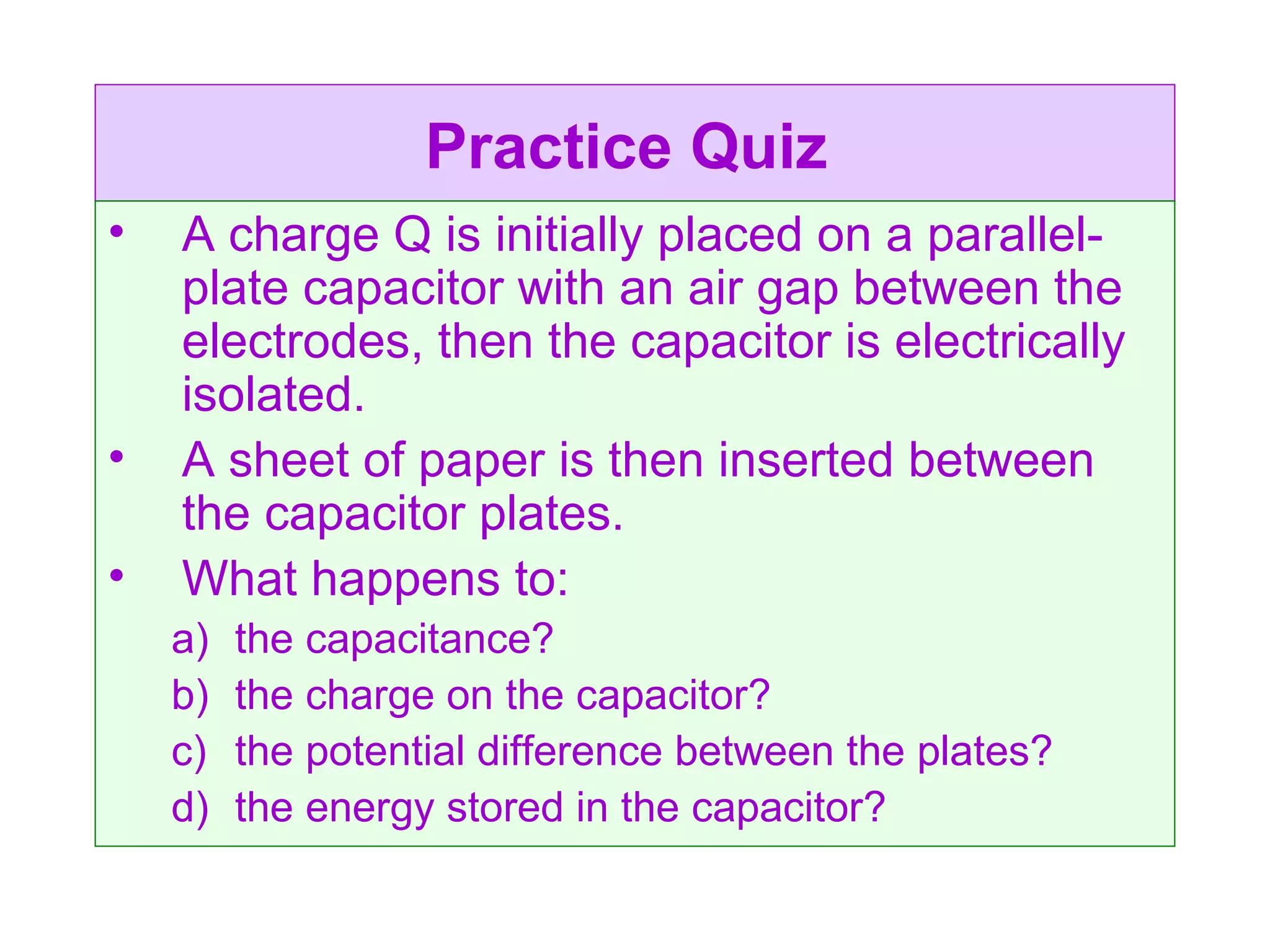 Intro To Capacitors | PPT