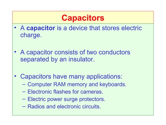 Intro To Capacitors | PPT