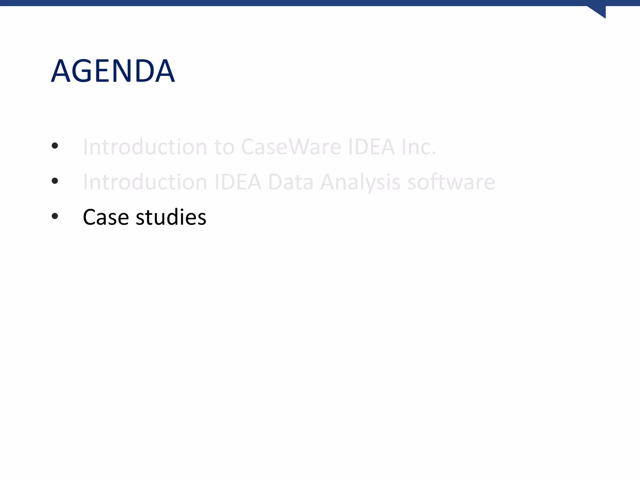 Introduction to CaseWare IDEA - Designed by Auditors for Auditors | PDF