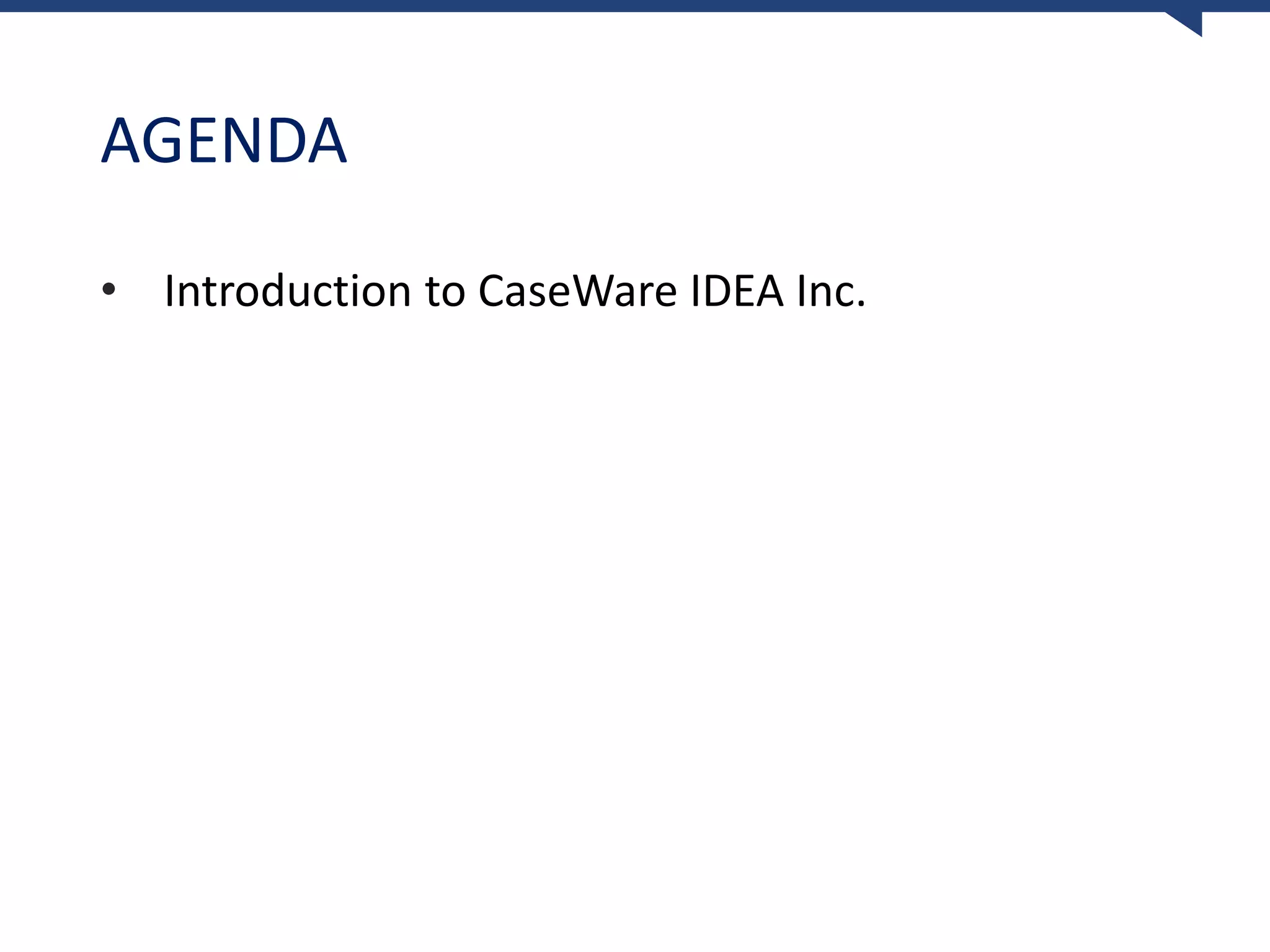 Introduction to CaseWare IDEA - Designed by Auditors for Auditors | PDF