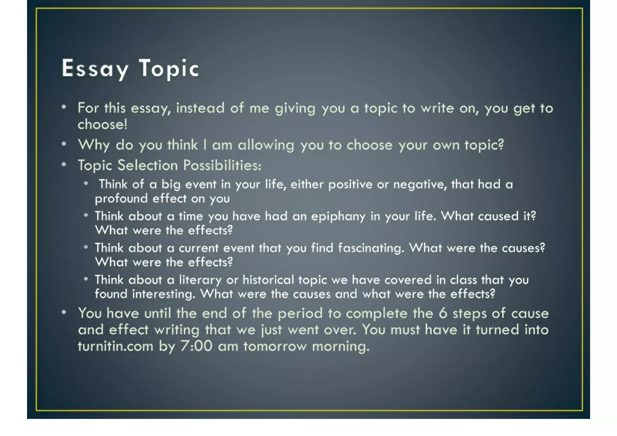 Intro To Cause And Effect | PPT