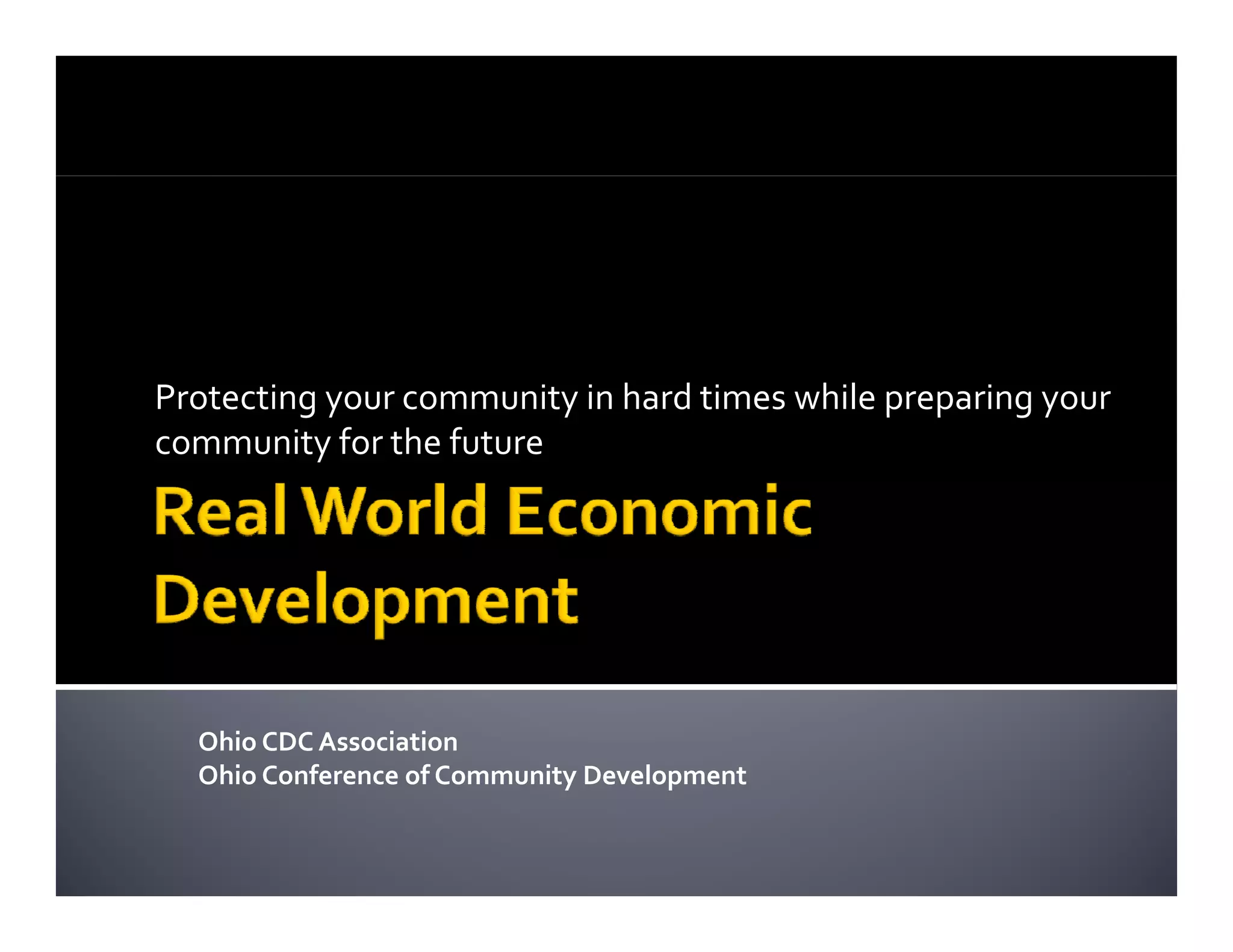 Into to Community Economic Development | PPT