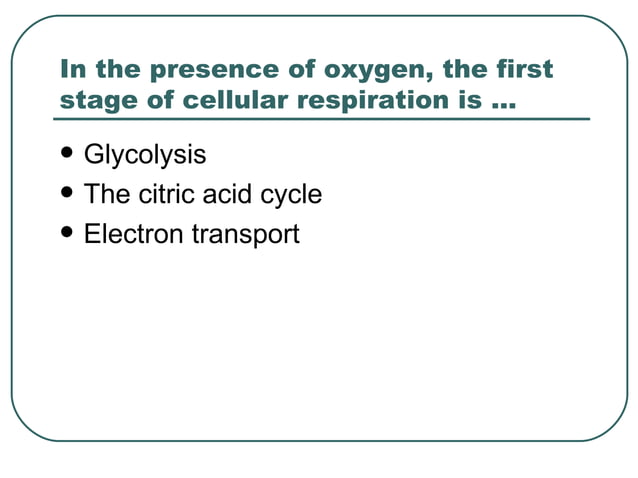 Intro to cellular respiration | PPT