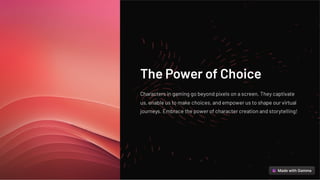 Introduction to Characters in Game Design | PDF