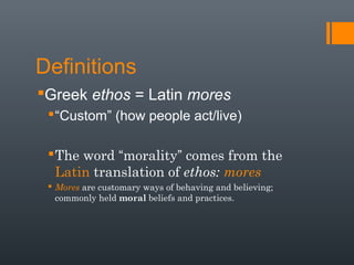 Intro to Christian Ethics | PPT