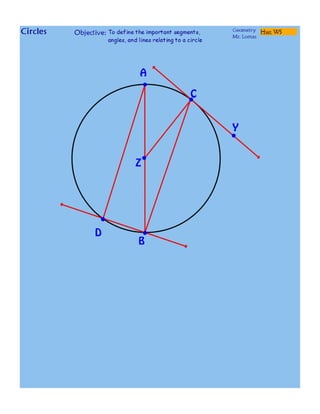Intro to circles | PDF