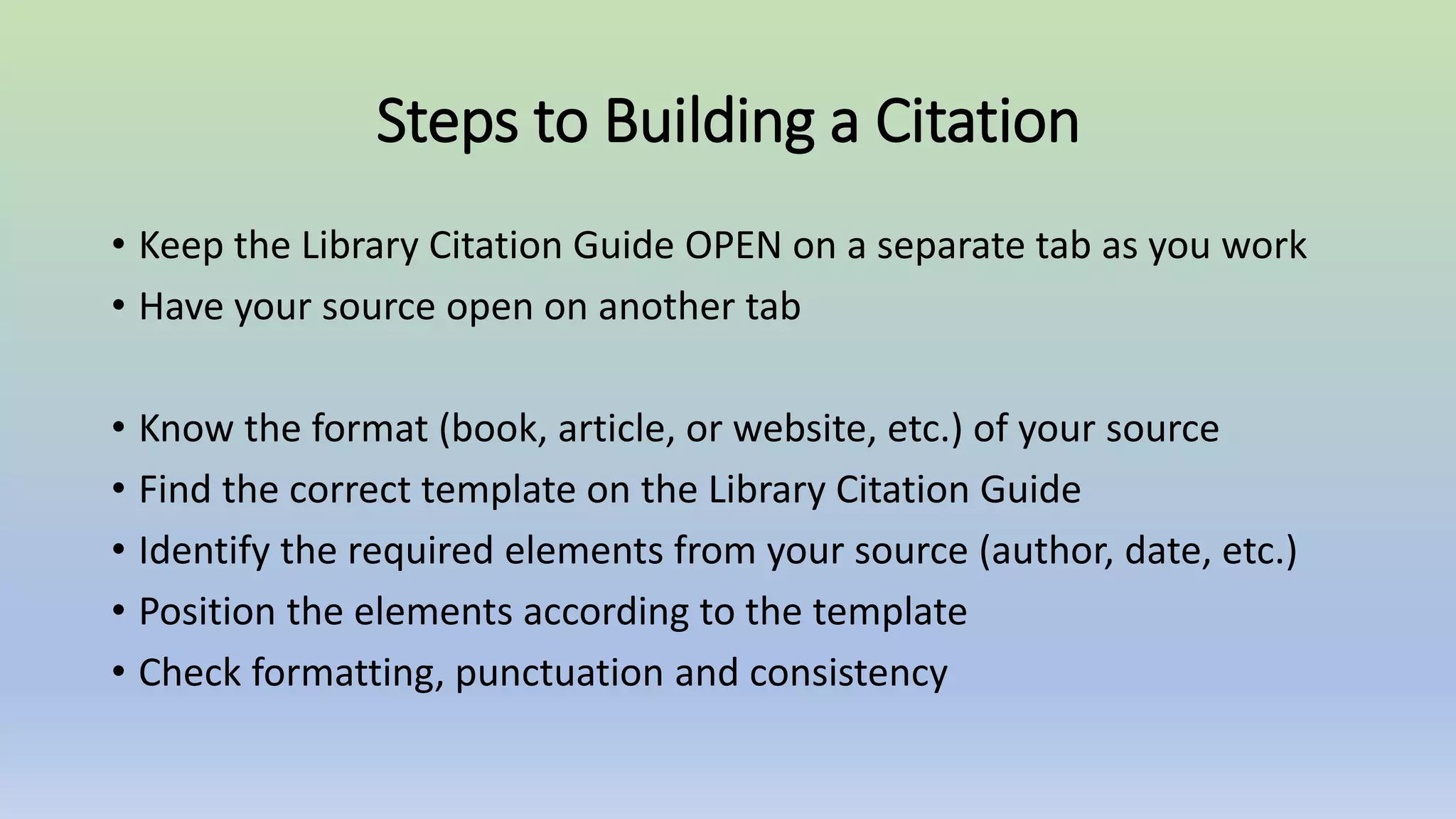 Introduction to Citations | PPTX