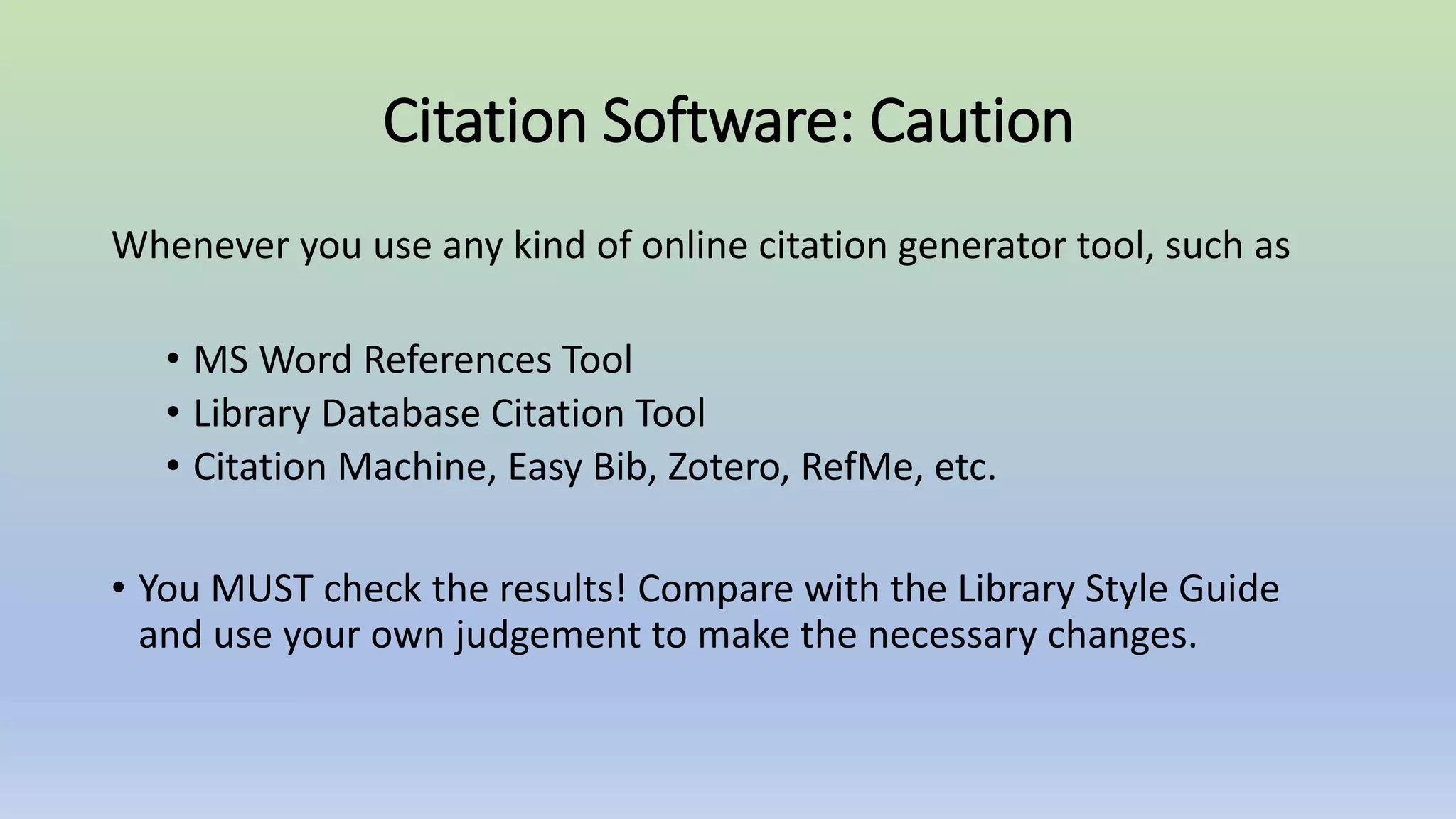 Introduction to Citations | PPTX