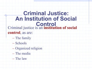 Introduction to the U.S. Criminal Justice System | PPT
