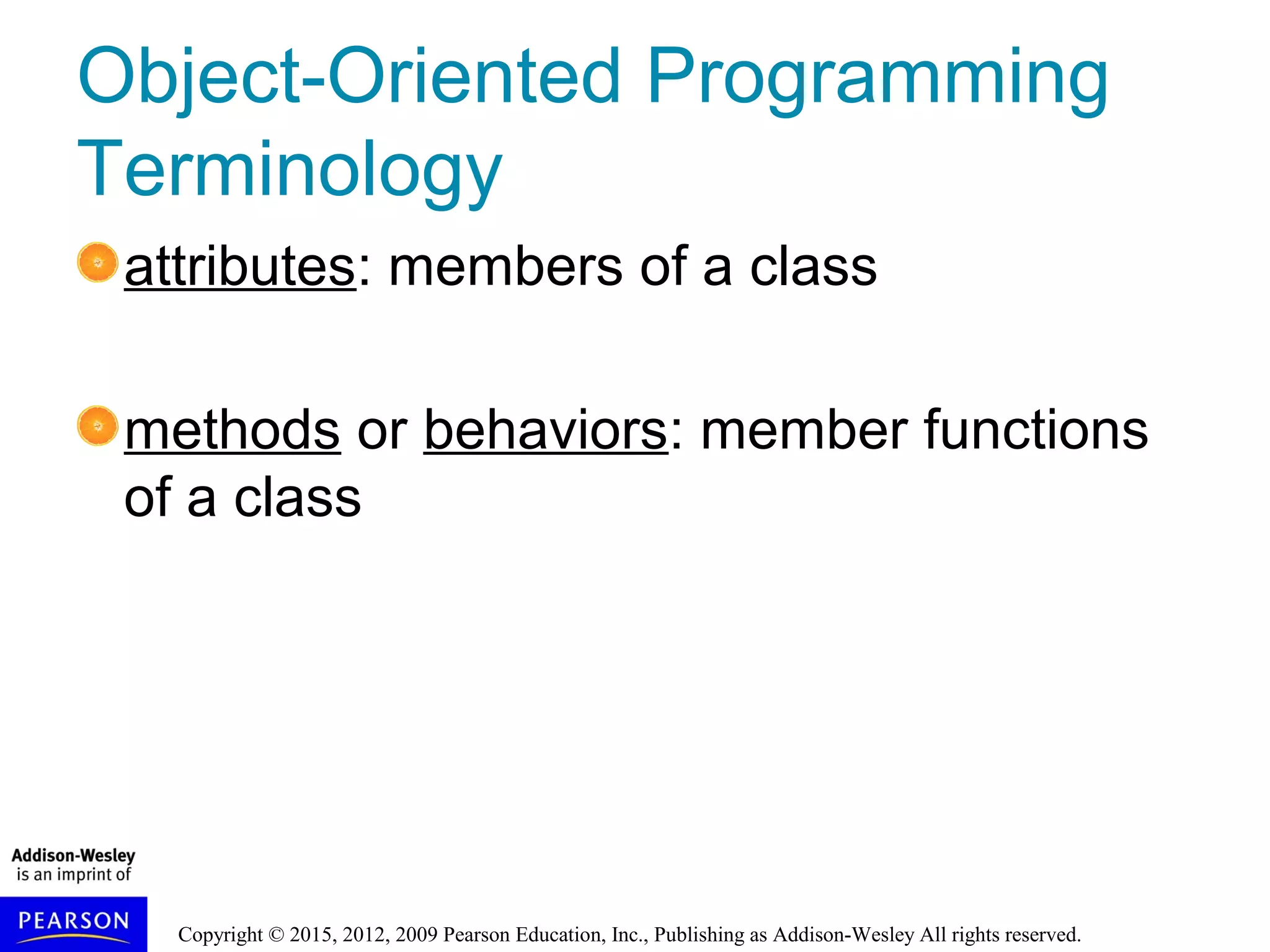 Introduction To Classes And Objects Ppt