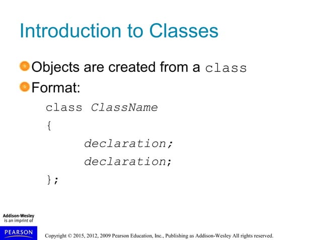 Introduction To Classes And Objects Ppt Web Development Internet