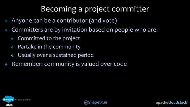An Introduction To Apache Cloudstack And Working On Apache Projects Ppt