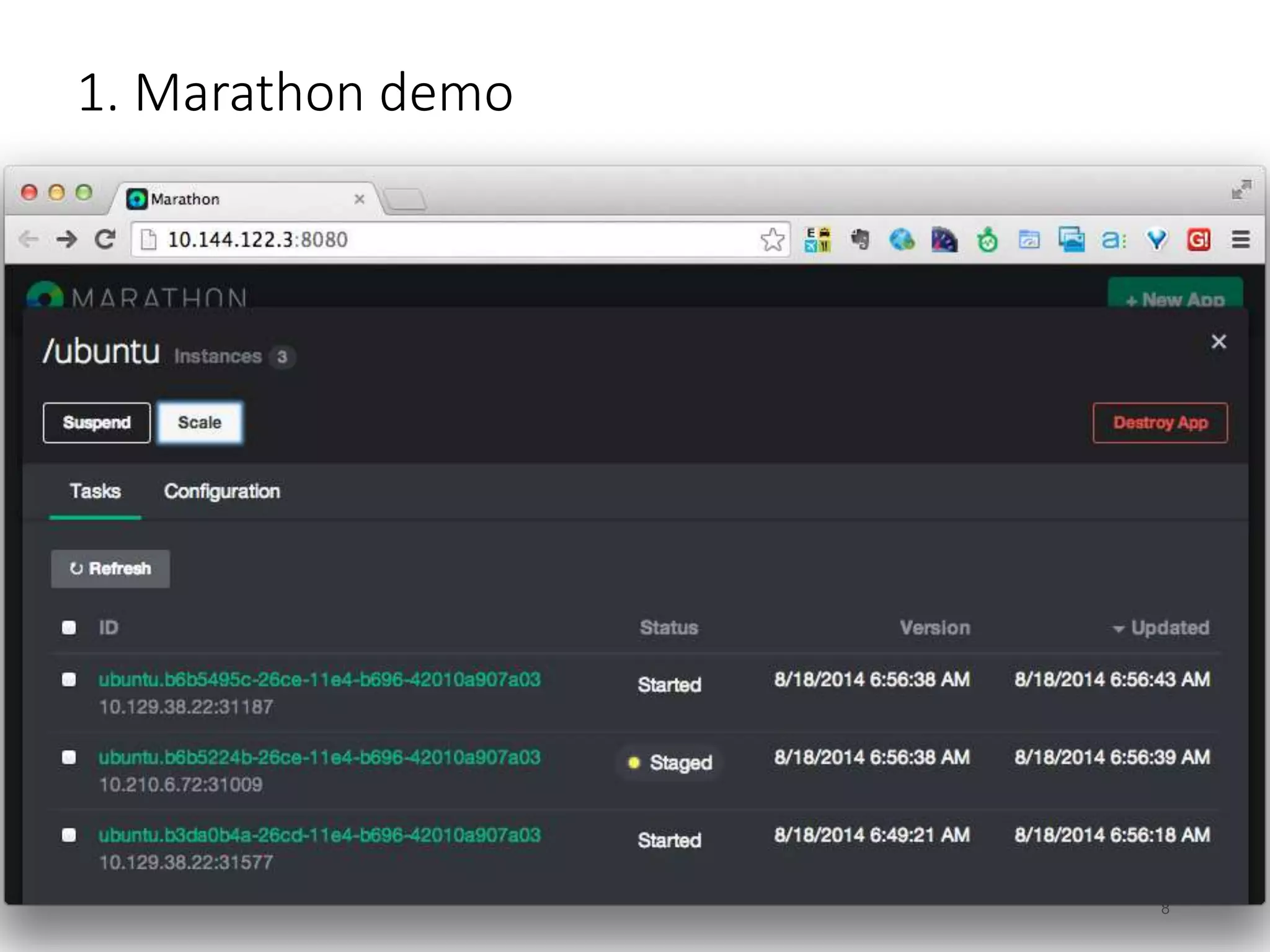Intro to cluster scheduler for Linux containers | PPTX