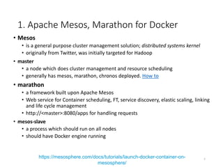 Intro to cluster scheduler for Linux containers | PPTX