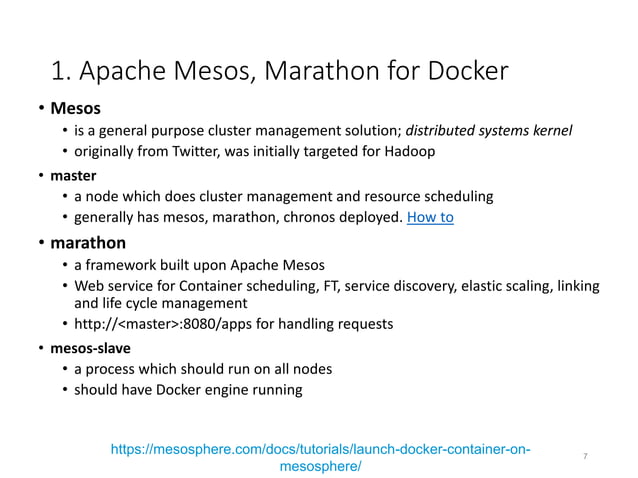 Intro to cluster scheduler for Linux containers | PPT