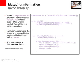 An Engineer's Intro to Oracle Coherence | PPT