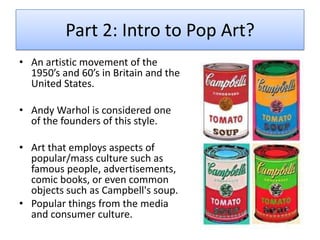Intro to color and pop art portraits(2) | PPTX