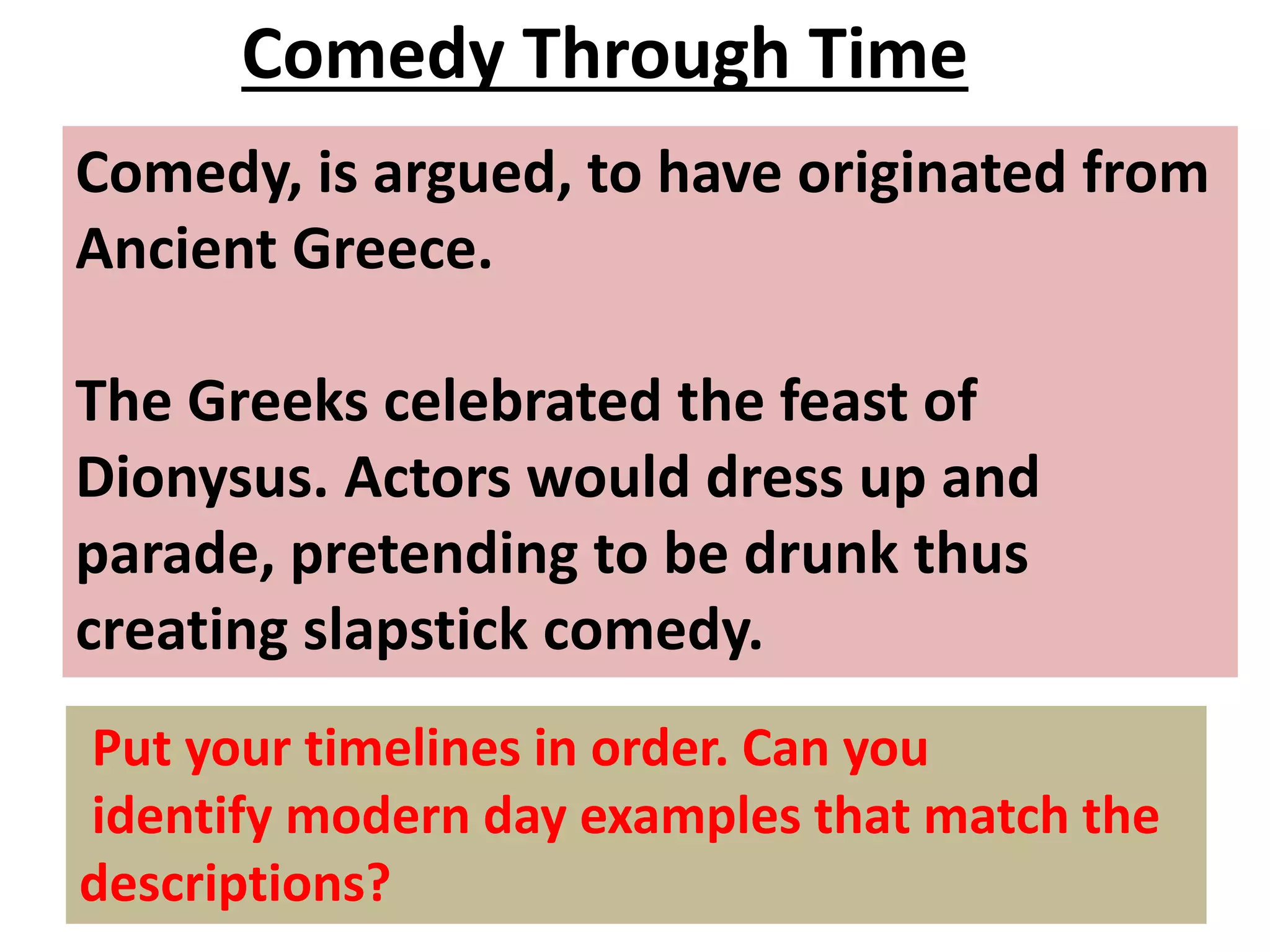 Introduction to comedy | PPT